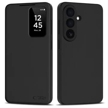 SAMSUNG GALAXY S26+ TECH-PROTECT SMART CLEAR VIEW FLIP CASE WITH CARD SLOT (OPEN-BOX SATISFACTORY) - BLACK