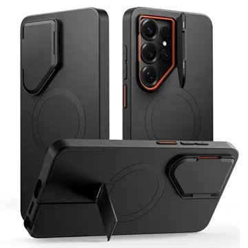 SAMSUNG GALAXY S26 ULTRA TECH-PROTECT KEVLAR AURA CASE - MAGSAFE COMPATIBLE - BLACK / ORANGE