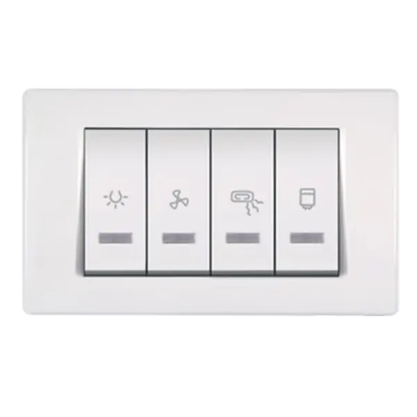 Sklopka za kupatilo mode indikat. 2x10+2x16a 250v~ horiz., bela ALING-CONEL