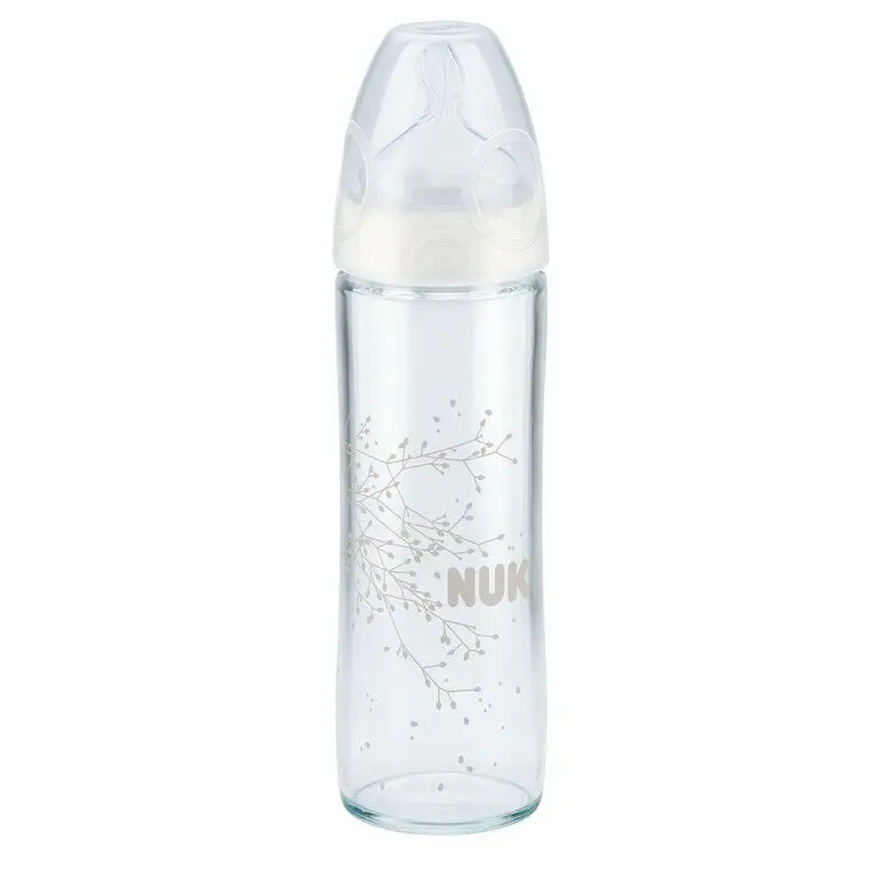 Nuk Staklena flašica za bebe, 0-6m, 240ml