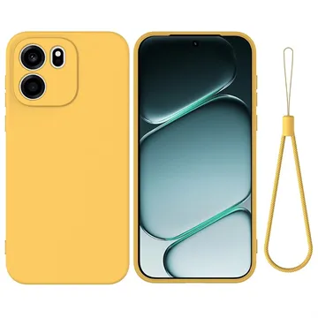 ONEPLUS NORD CE6 LIQUID SILICONE CASE WITH HAND STRAP - YELLOW