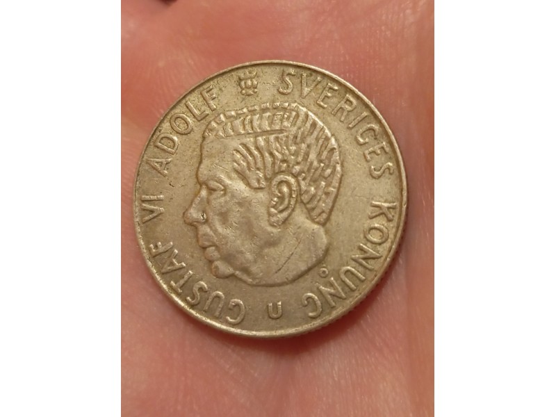 1 krona 1964g. srebro 7g. svedska