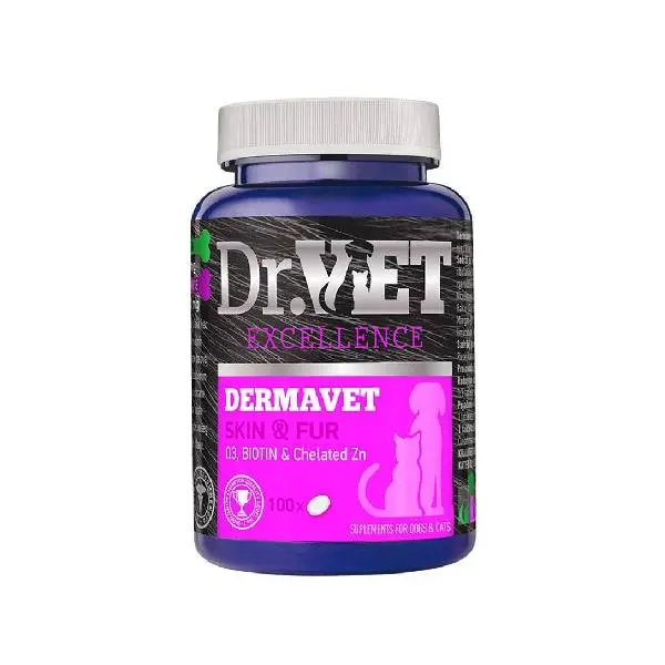 DR. VET GROUP Vitaminsko mineralni dodatak u ishrani pasa i mačaka Dermavet 100g - 100 komada