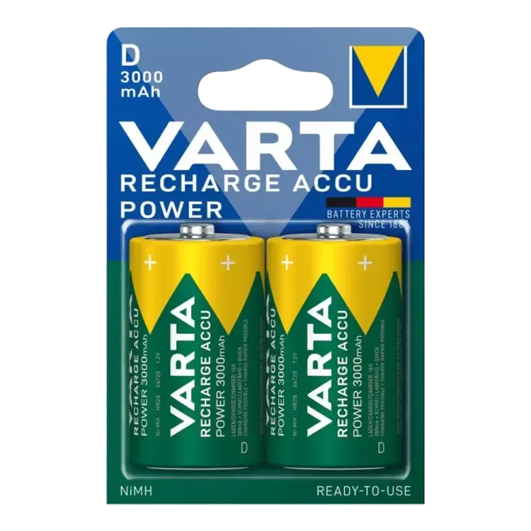 VARTA Recharge 3000 mAh HR20 D Punjive baterije 2/1