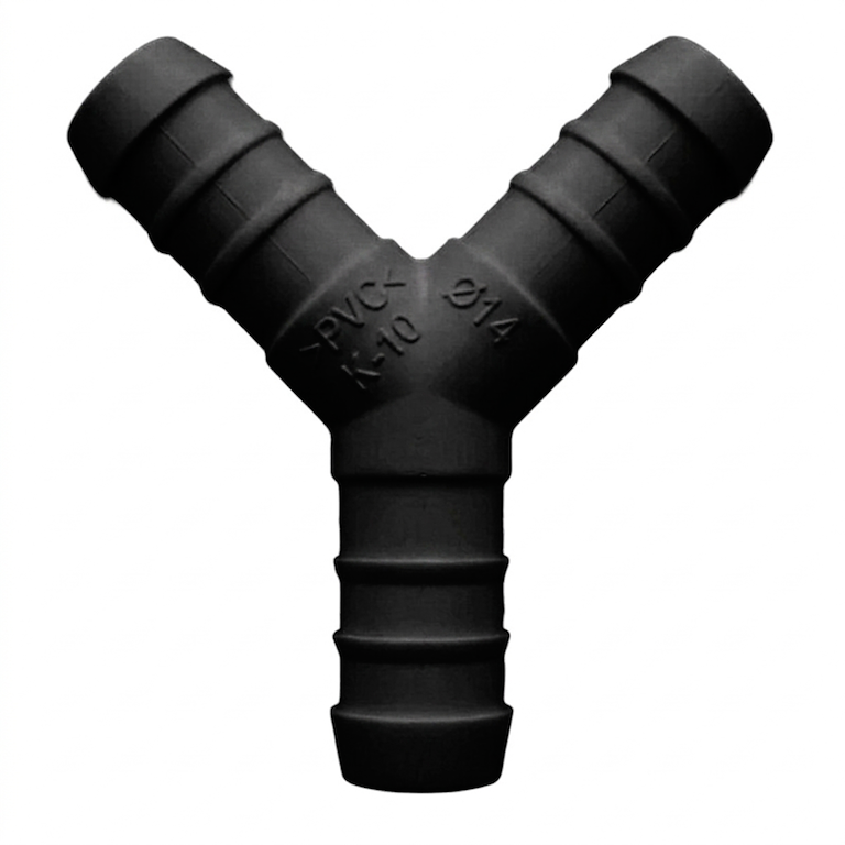 PVC Y račva / razdelnik za creva 14mm – 200336