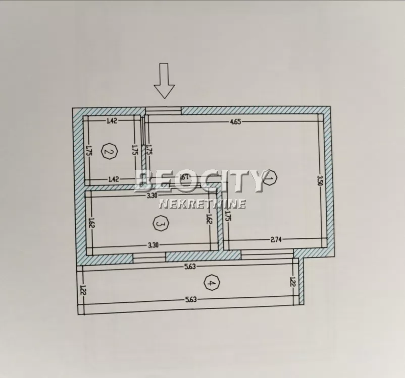 Dvosoban stan, 28 m2, Sajmište ID: 132755