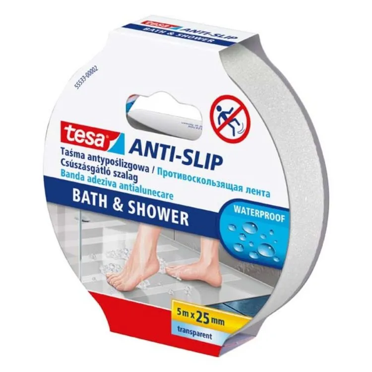 TESA Protivklizna traka za kupatilo Bela 5m 25mm