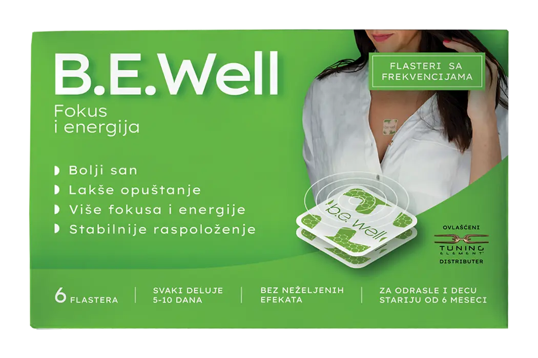 Resonova Care Flasteri sa frekvencijama za raspoloženje, energiju i fokus B.E. Well, 6 komada