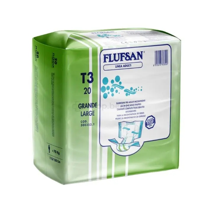 Flufsan Pelene za odrasle, Dnevne, L, 20 komada