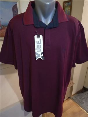 Nova muska majica sa kragnom Benx 4XL Bordo Novo