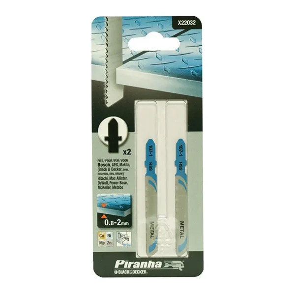 List za ubodnu testeru Black + Decker Piranha X22032 za metal 0,8-2mm HSS T-prihvat 2 komada