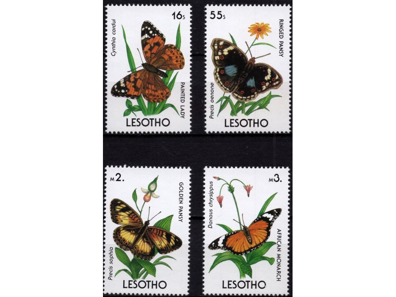 Lesotho 1990. Fauna, Leptiri