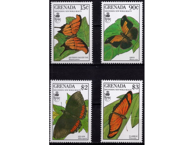 Grenada 1990. Fauna, Leptiri