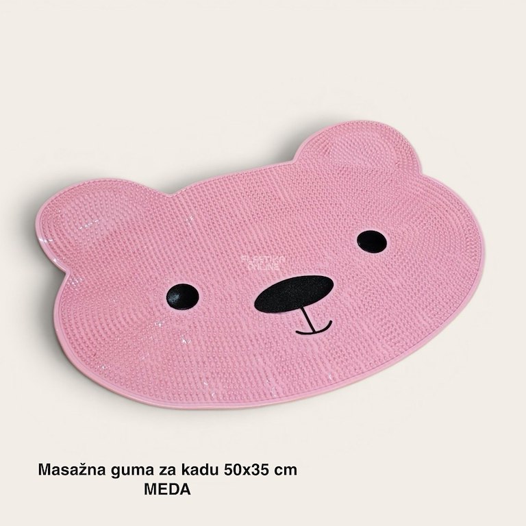 Masažna guma za kadu 50×35 cm MEDA roze