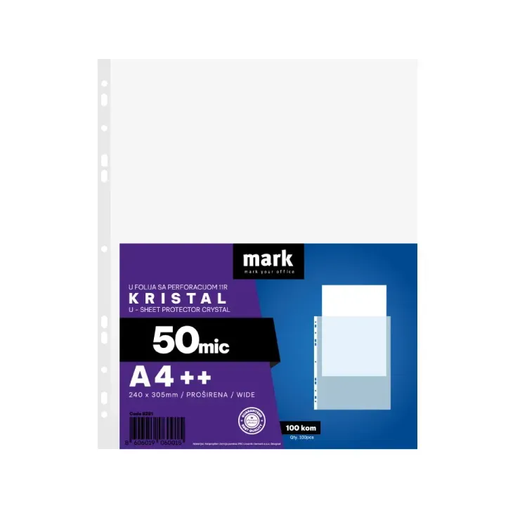 MARK U A4++ Kristal 1/100 Folija