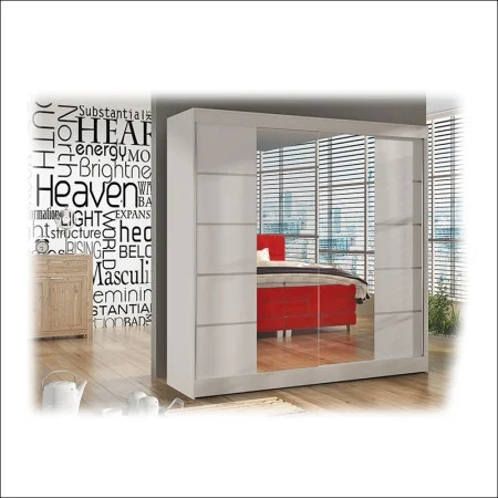 Klizni plakar Verto Belo/Belo sa ogledalom 2000x2150x580 mm