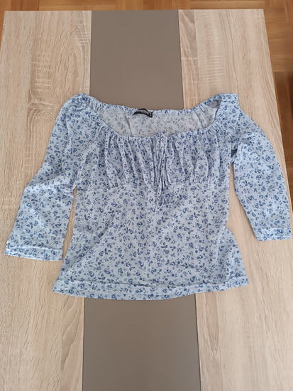 Vintage floralni top tricetvrt rukavi