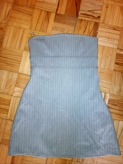 ZARA siva top haljina sa prugicama NOVO