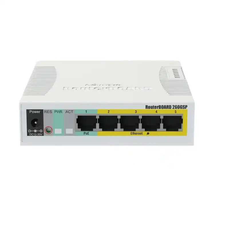 MIKROTIK RB260GSP / CSS106-1G-4P-1S POE UPRAVLJIV SVIČ SA 5 X GIGABIT 10/100/1000MB/S PORT (4 PASSIV