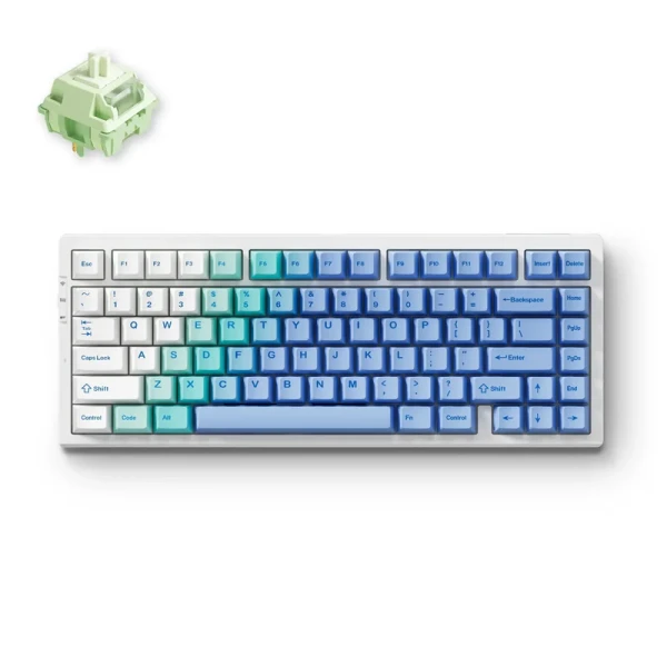 BEŽIČNA GAMING TASTATURA MCHOSE G75 PRO ARTIC SNOW/MATCHA LATTE SWITCH/MEHANICAL