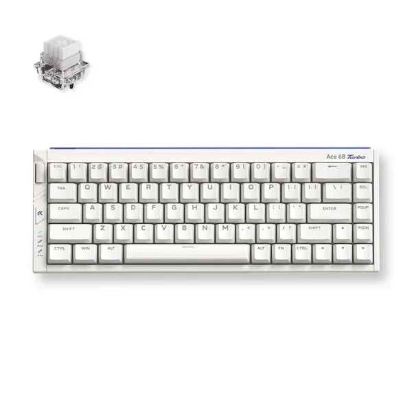 GAMING TASTATURA MCHOSE ACE 68 TURBO NOVA WHITE/MOUNT TAI MAGNETIC SWITCH