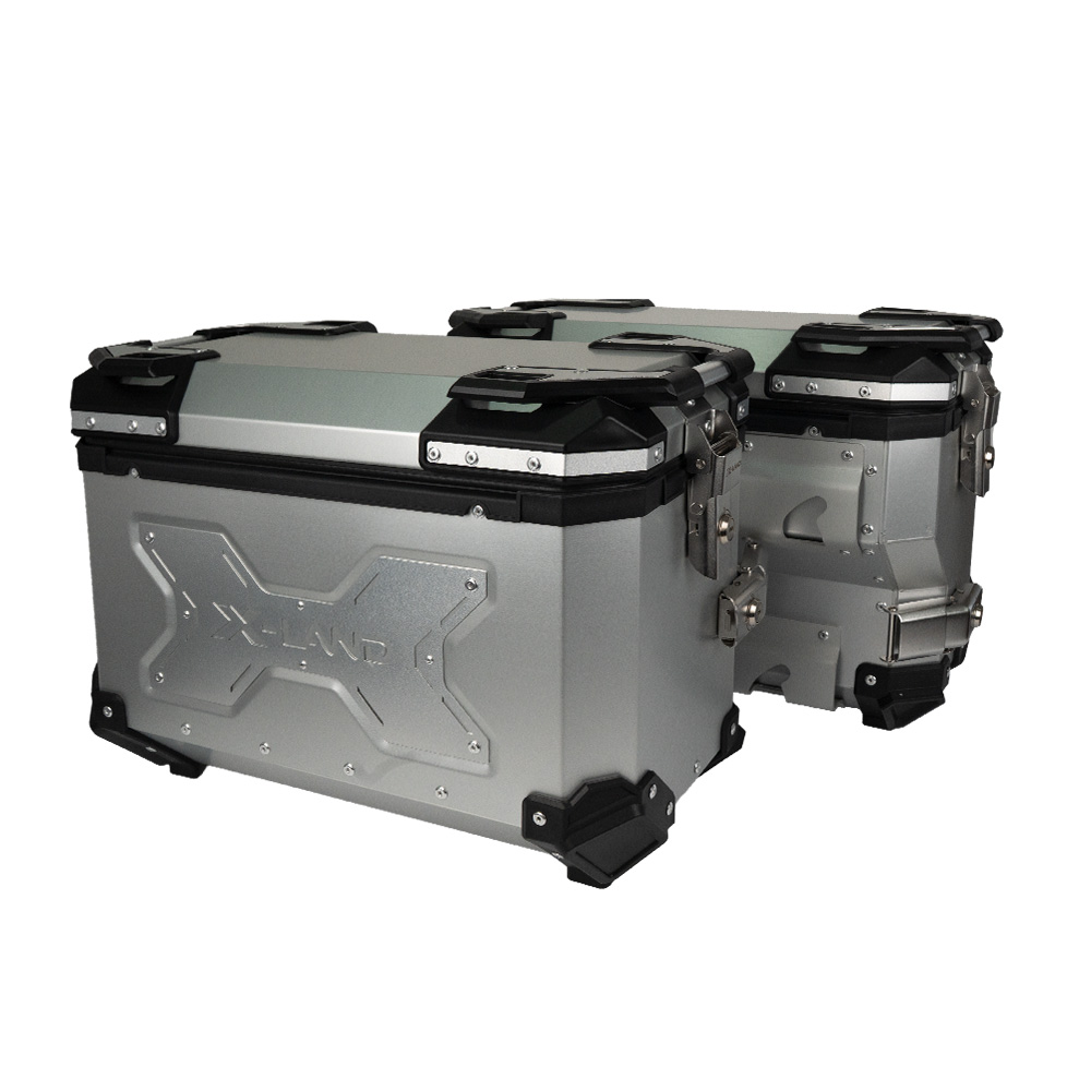 Bočni koferi X-LAND ALU sivi 38L+32L Y-MODEL