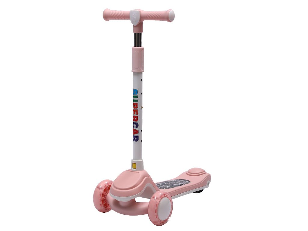 GALAXY DEČIJI TROTINET SA 3 TOČKA TT-1002 ROZE/BELA