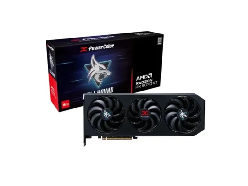 POWER COLOR HELLHOUND AMD RADEON RX 9070 XT 16GB GDDR6 RX9070XT 16G-L/OC V1
