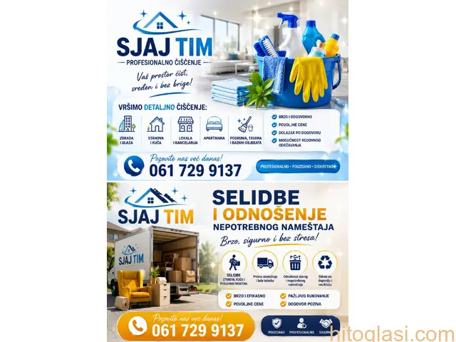 SELIDBE I ODVOŽENJE ŠUTA I NAMEŠTAJA