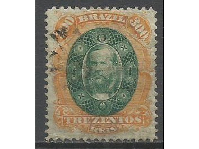 Brazil,Car Pedro II 300 R 1878.,žigosano