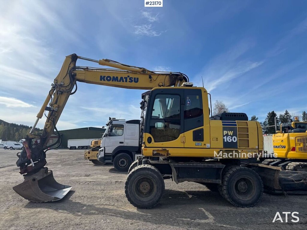 Komatsu PW160-8 Hjulgraver m/ tilt og 2 skuffer bager točkaš