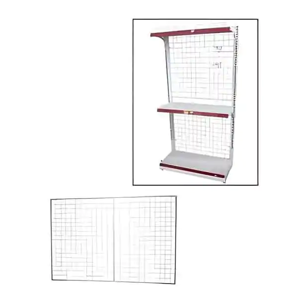 Polica za prodavnice- mrežasta leđa 1400x860 mm WOMAX