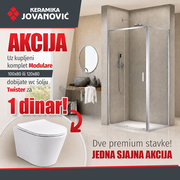 Modulare komplet 100×80 + Twister konzolna šolja za 1 dinar