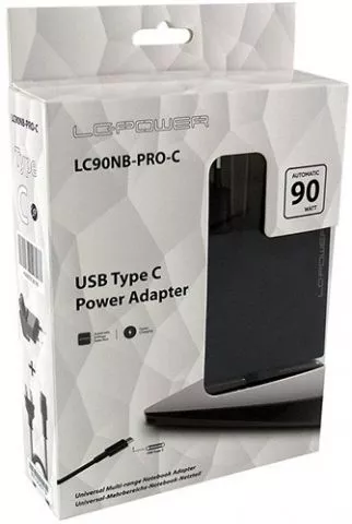 LC POWER USB TYPE C NOTEBOOK ADAPTER 90W, 5-20,2V, 2,4-4,5A