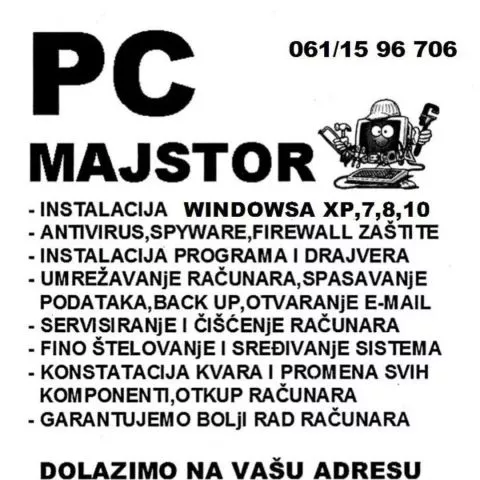 SERVIS RAČUNARA PC MAJSTOR