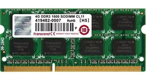 TRANSCEND DDR3 SO-DIMM 4GB 1600MHZ JR CL11 204PIN | JM1600KSN-4G