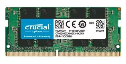 CRUCIAL 8GB DDR4-3200 SODIMM PC4-25600 CL=22 UNBUFFERED NON-ECC 1.2V 1024MEG X 64 | CT8G4SFRA32A