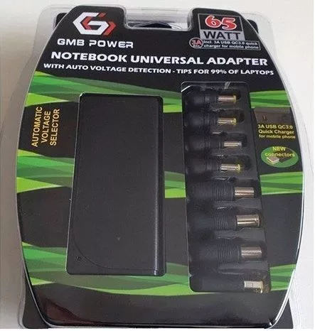 GEMBIRD UNIVERZALNI PUNJAČ ZA LAPTOP 65W + USB QC3.0 3A