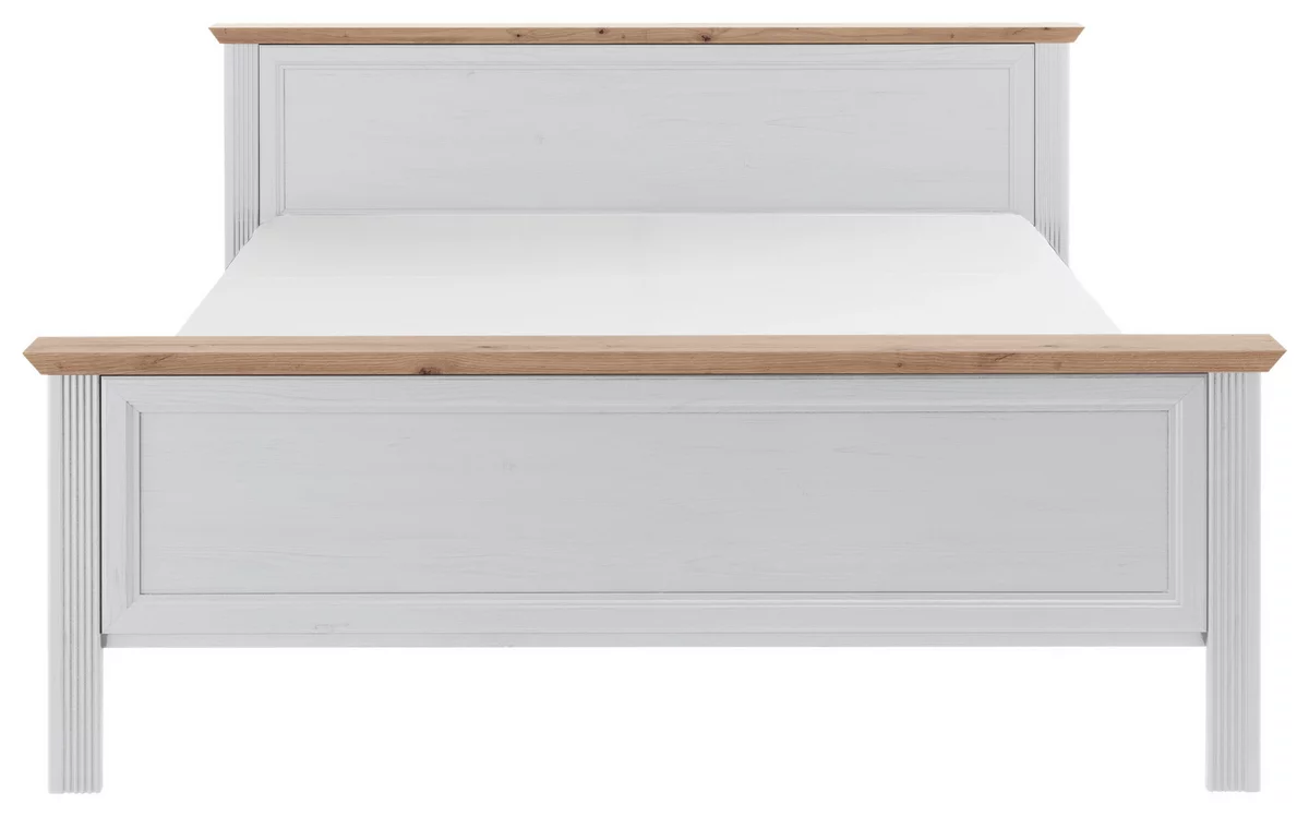 KREVET 180/200 cm bela, hrast artisan