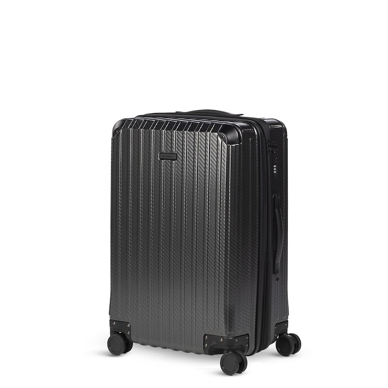 Scandinavia putni kofer Voyage Carbon Series, 60 L, crni