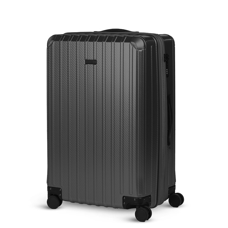 Scandinavia putni kofer Voyage Carbon Series, 90 L, crni