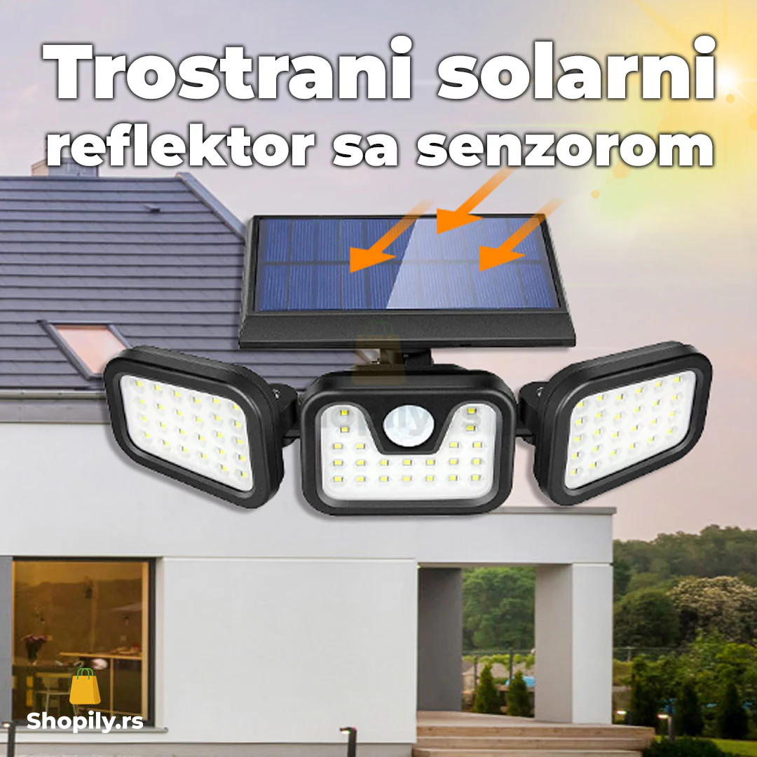 LED trostrani reflektor sa senzorom