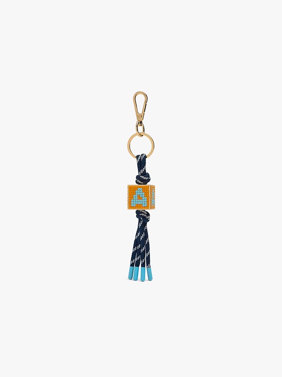 CORD CHARM KEYCHAIN WITH LETTER