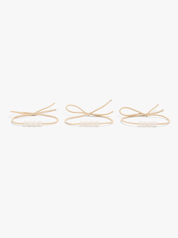 SET OF HAIR ELASTICS WITH BEADS