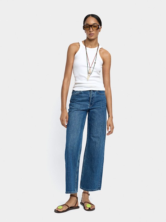 100% COTTON DENIM TROUSERS