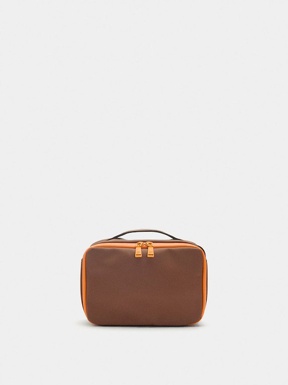 PLAIN TOILETRY BAG WITH CONTRAST