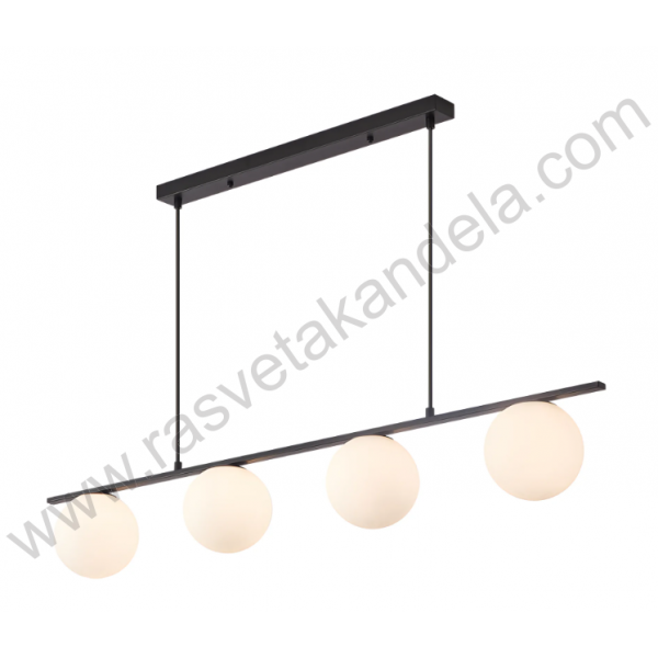 Visilica 4xG9 opal belo staklo S013