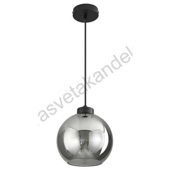 Visilica 1xE27 metal/smoke staklo S005