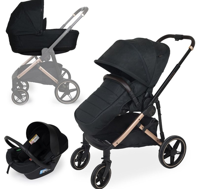 Jungle Motto Luxe Kolica za bebe 3u1 sa crnim ramom