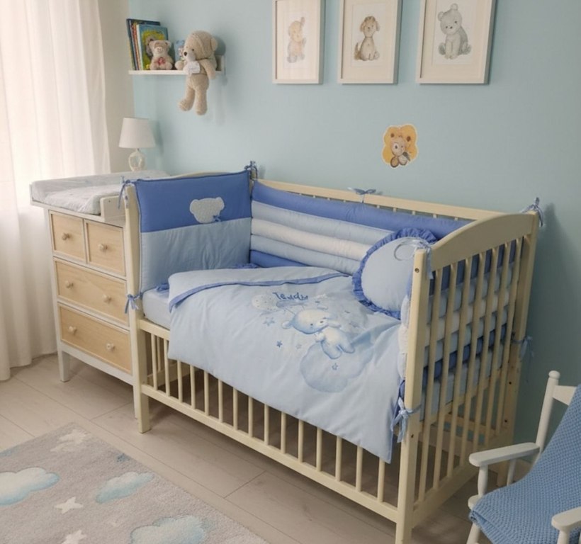 San Teddy posteljina za krevetac Plava
San Teddy posteljina za krevetac Plava